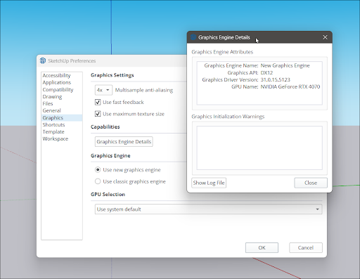 Graphics | SketchUp Help